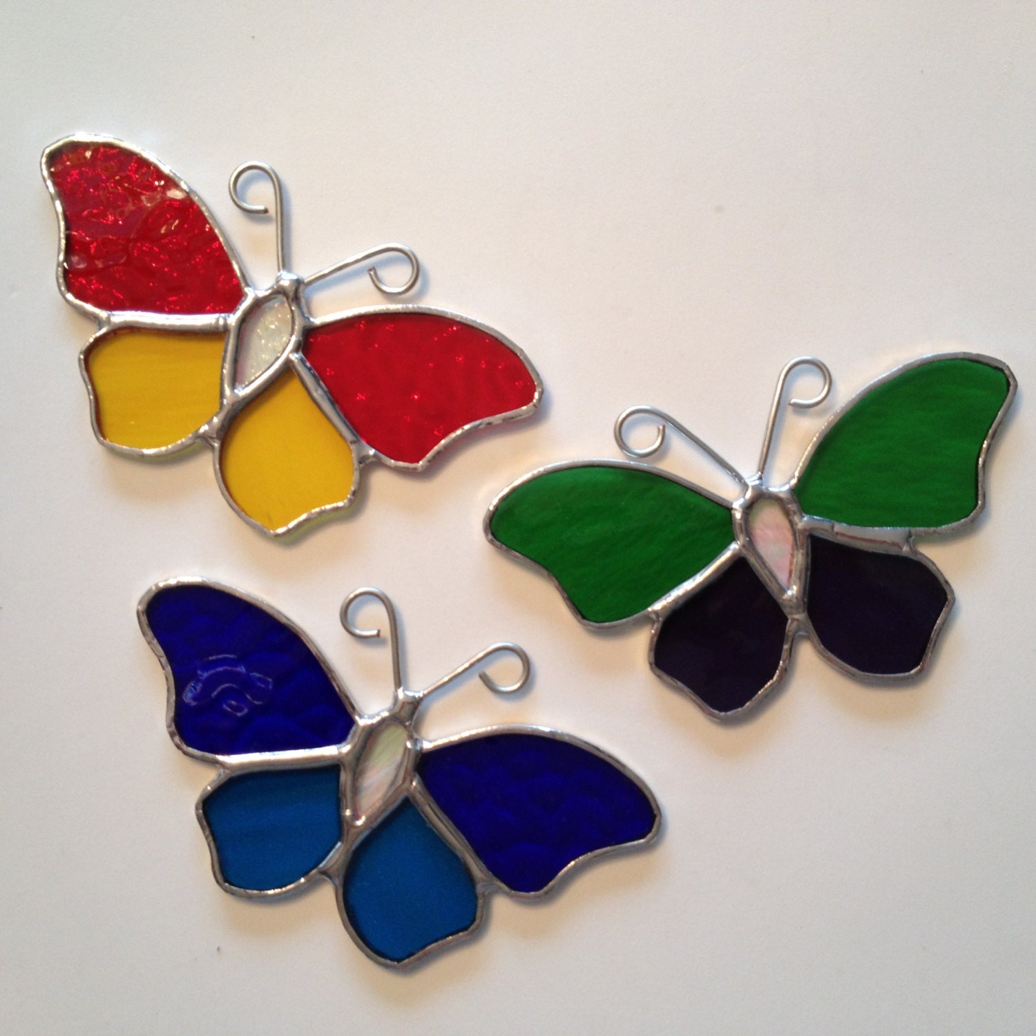 Handmade Stained Glass Butterfly Suncatcher