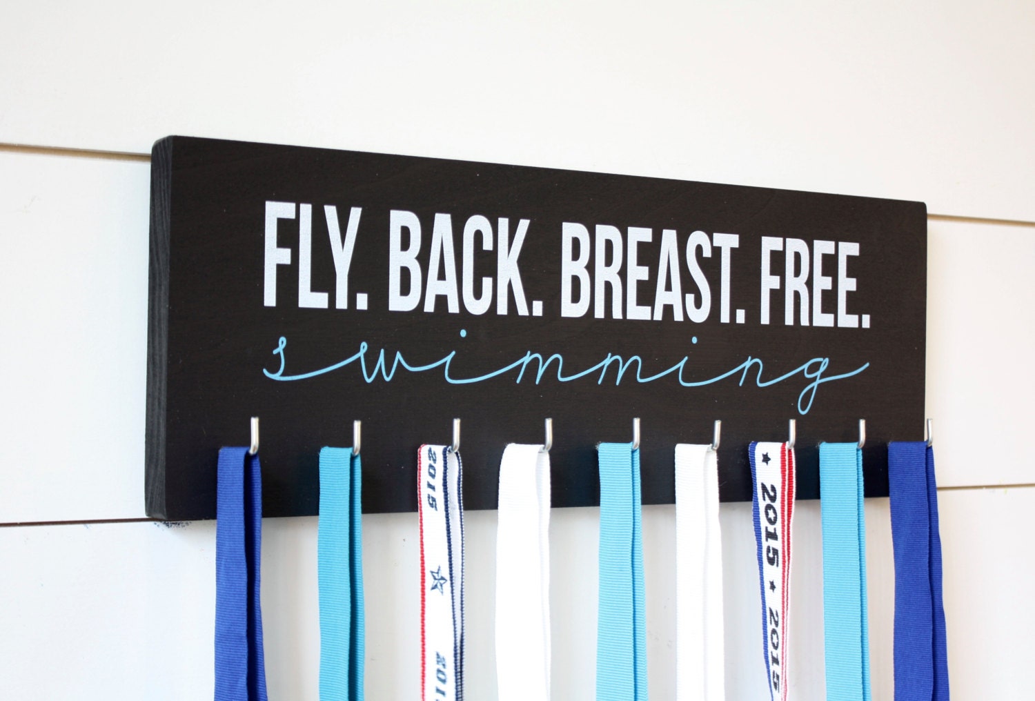 Swim Medal Holder / Display Fly. Back. Breast. Free.