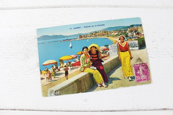 1950s French Riviera Postcard Cannes cote d'azur