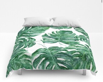 Palm leaf comforter | Etsy