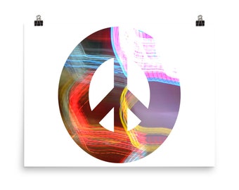 Peace sign poster | Etsy