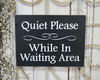 Quiet please sign | Etsy