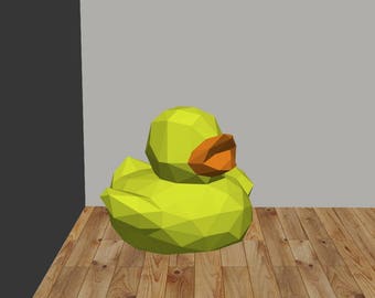 Duck Paper Bag Puppet FULL COLOR Downloadable PDF