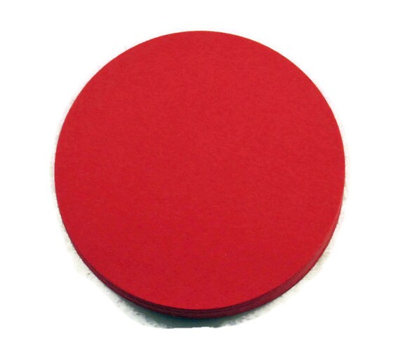 Two Inch Die Cut Paper Circles 2 inch Circles in Red