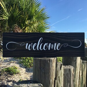 Wood welcome sign | Etsy