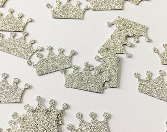 Silver glitter crown | Etsy