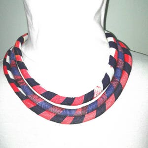 African fabric necklace | Etsy