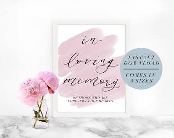 In memoriam sign | Etsy