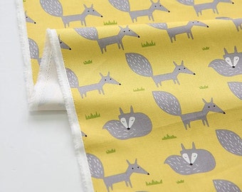 Fox print fabric | Etsy