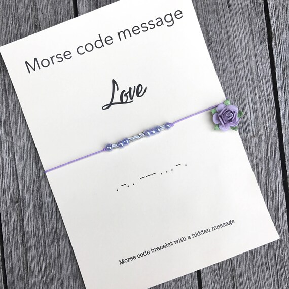 Love morse code bracelet Morse code gift Girlfriend