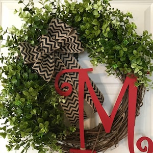 Wreath monogram | Etsy