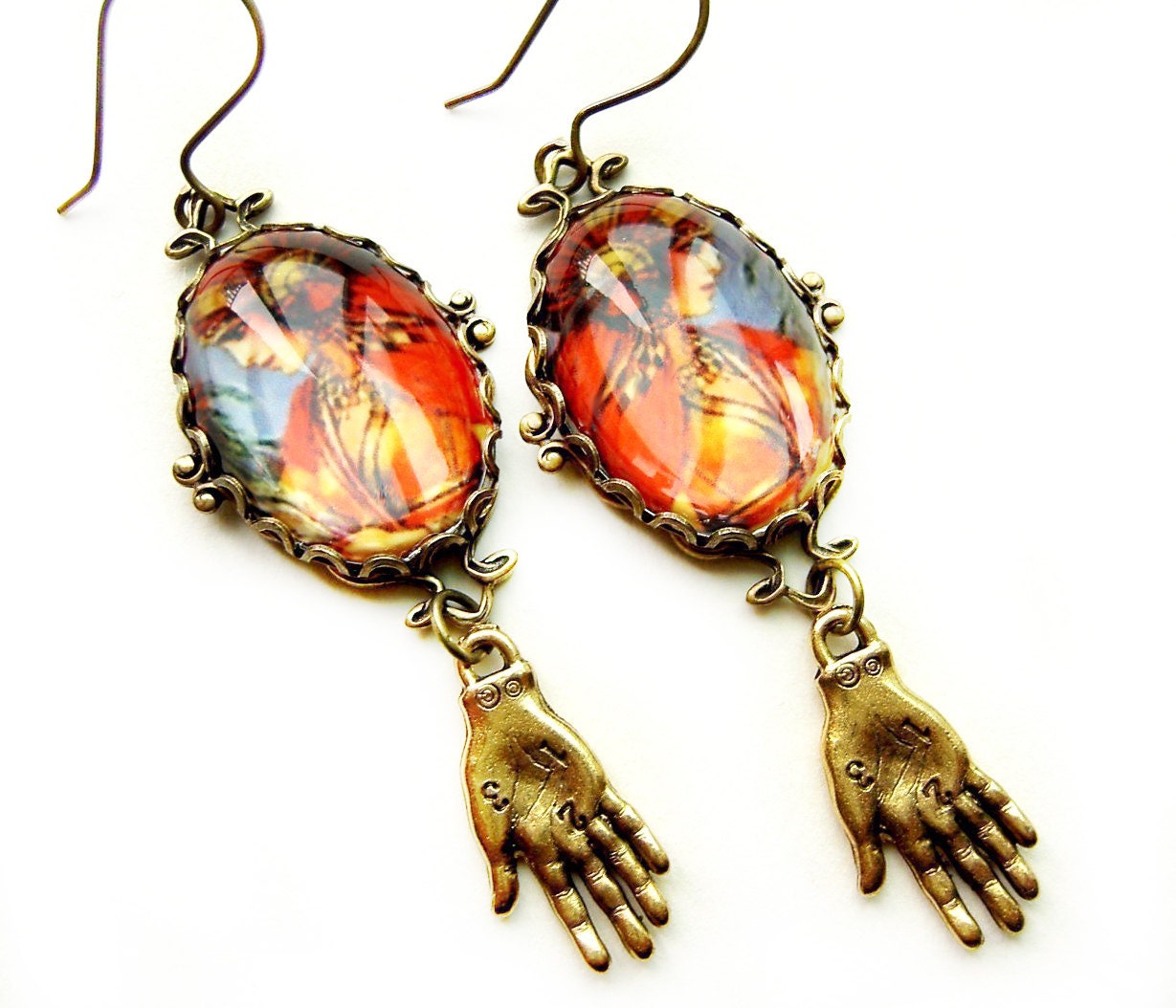 Gypsy Earrings Palmreader Earrings Boho Earrings Midway