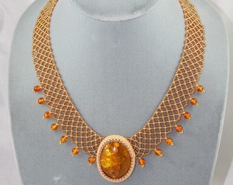 Netted necklace | Etsy