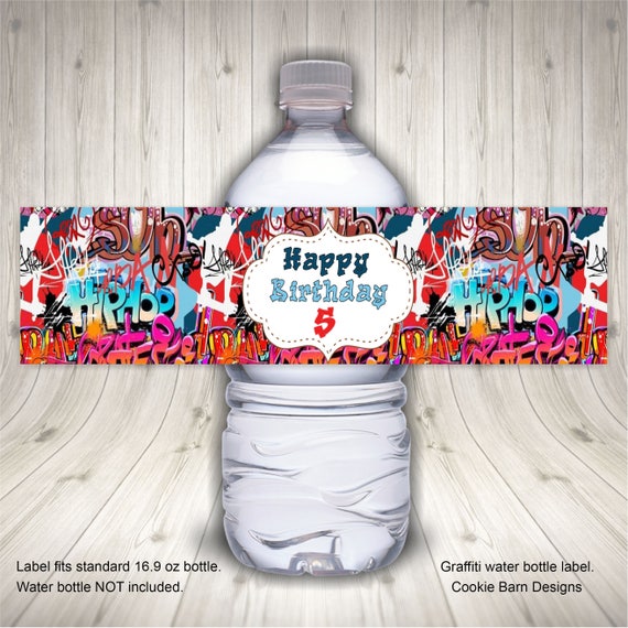 Hip Hop Graffiti Water Bottle Label Graffiti Art Graffiti