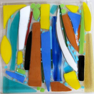 Fused glass plate | Etsy