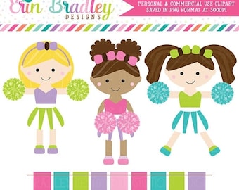 Cheerleader Clipart. Sports Graphics cheerleader pom pom. Red