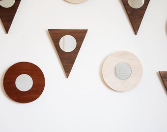 Half Circle Mirror Brass Border Handmade Wall Mirror Round