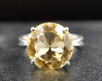 Large citrine ring | Etsy