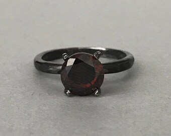 Brown stone ring | Etsy