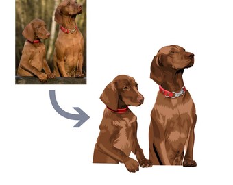 Custom pet drawing | Etsy