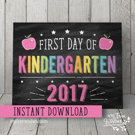 First Day of Kindergarten Sign First Day of Kindergarten