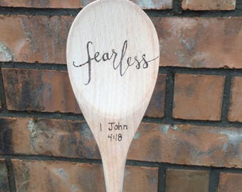 Wood burned spoon | Etsy
