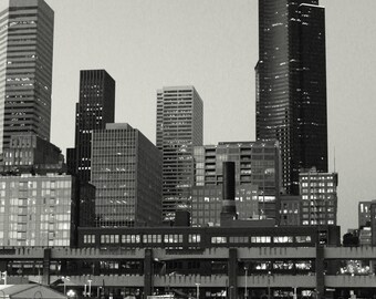 Seattle Skyline Purple Wall Art Purple Home Decor