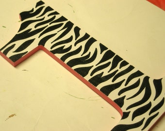 Zebra print number | Etsy