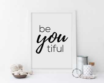 Beyoutiful sign | Etsy