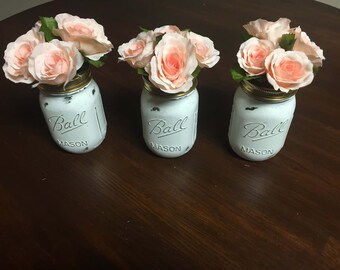 Mason jar vases | Etsy