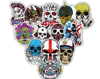 Skull bike stickers | Etsy