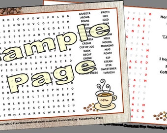 Word search puzzle | Etsy