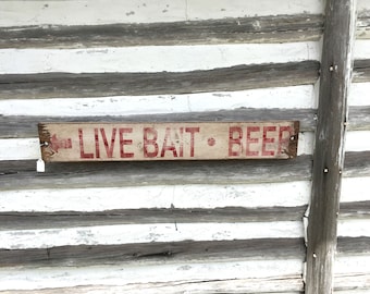 Live bait sign | Etsy