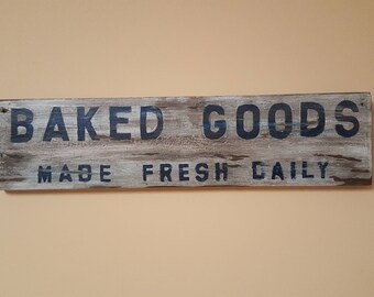 Baked goods sign | Etsy