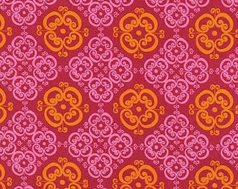 Pink orange fabric | Etsy