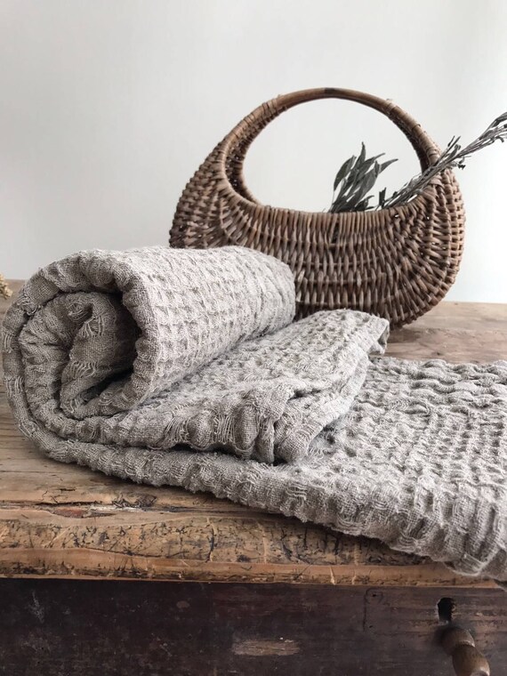 Rustic Linen Bath Towel Massage Towel Beach Sheet Bath