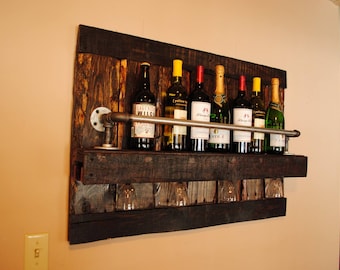 Industrial wine rack | Etsy