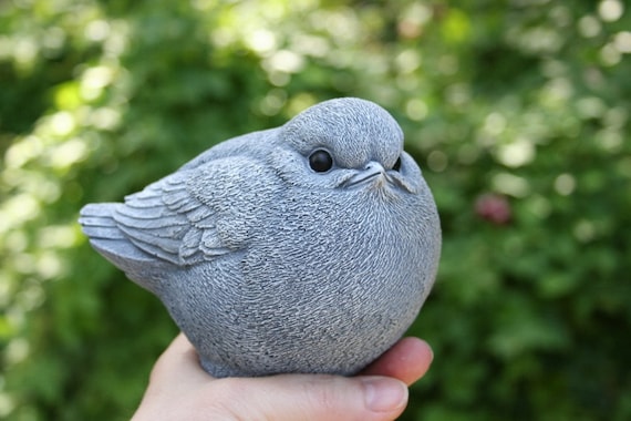 Concrete Bird Statue Fat Bird Garden Sculpture