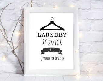 Funny laundry sign | Etsy