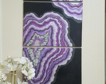 Geode wall art | Etsy