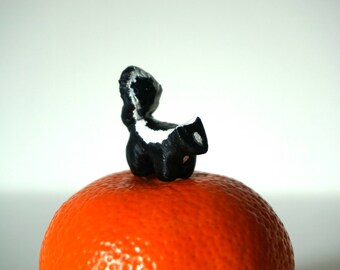 Miniature Skunk Micro Mini Polecat Amigurumi Crochet Art