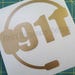 Personalized 911 decal Dispatcher decal Thin gold line