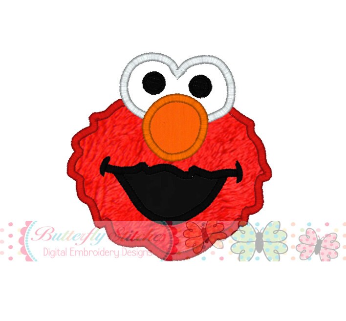 Elmo Digital Machine Appliqué Embroidery Design