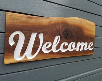 Live edge wood sign | Etsy