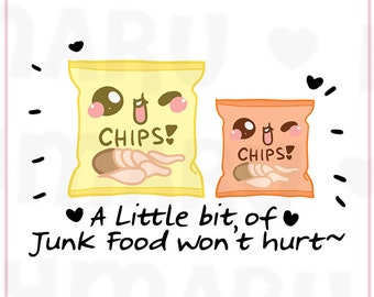 Potato chips sticker | Etsy