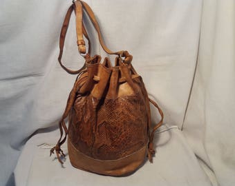 Leather sack bag | Etsy