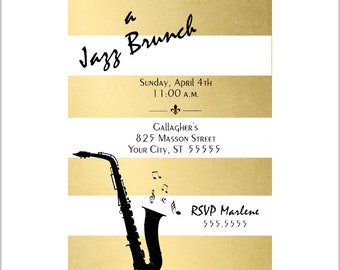 Jazz invitations | Etsy
