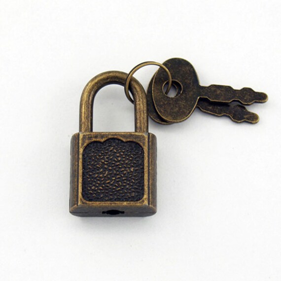 Rustic Lock and Key Antique Style Lock Metal Padlock and