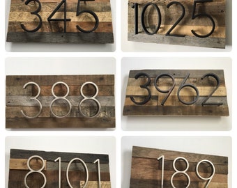 House Numbers Rustic Modern Home Decor Gifts by MadeWithBeerInHand