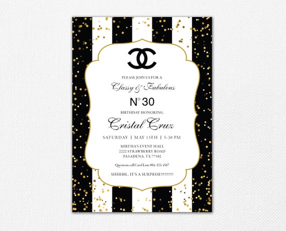Invitaciones De Coco Chanel